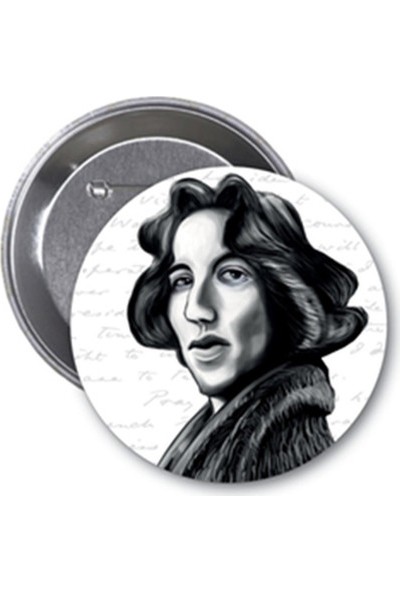 Oscar Wilde Karikatür Rozet Oscar Wilde Karikatür Rozet