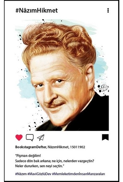 Nazim Hikmet - Bookstagram Defter