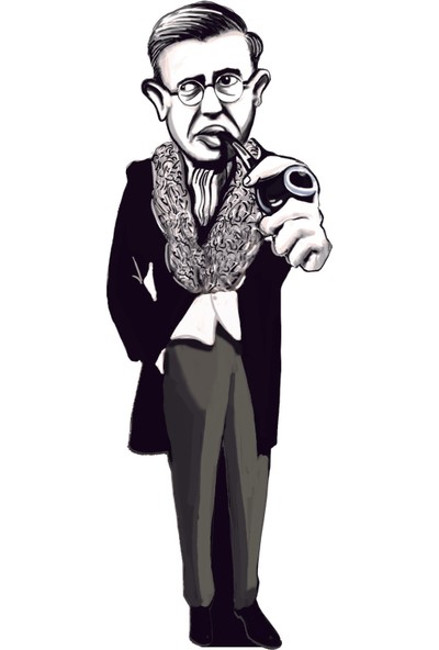 Jean-Paul Sartre Karikatür Ayraç