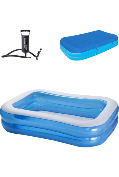 Bestway Şişme Jumbo Havuz Pompa Örtü Seti Mavi 305X183 cm Bestway Şişme Jumbo Havuz Pompa Örtü Seti Mavi 305X183 cm