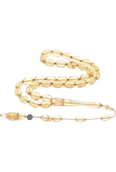 Tesbihediye Arpa Kesim Somon Rengi Usta İşi Sistemli Ateş Kehribar Tesbih Tesbihediye Arpa Kesim Somon Rengi Usta İşi Sistemli Ateş Kehribar Tesbih