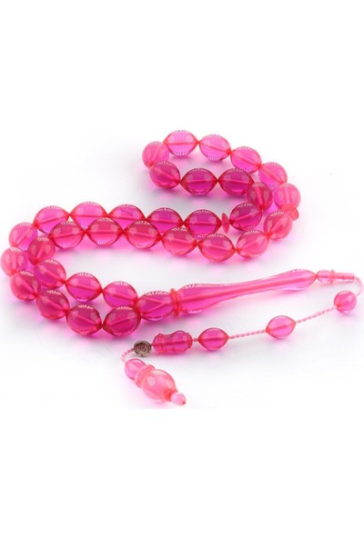 Tesbihediye Arpa Kesim Büyük Boy Pembe Usta İşi Ateş Kehribar Tesbih Tesbihediye Arpa Kesim Büyük Boy Pembe Usta İşi Ateş Kehribar Tesbih