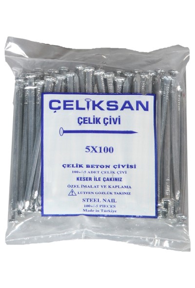 Çeliksan 5 mm Çelik Beton Çivisi 100'lü
