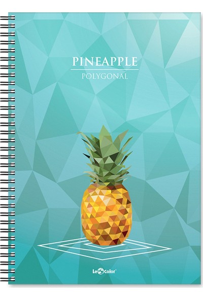 Le Color Polygonal Çizgili A5 Ananas 200 Sayfa