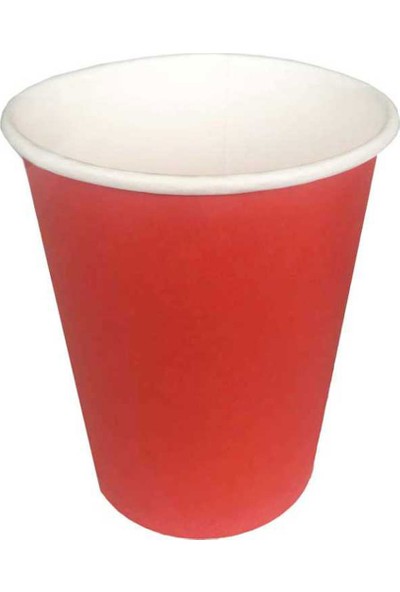 Tahtakale Toptancısı Karton Bardak Düz Renk 8 OZ (8 Adet) Kırmızı Tahtakale Toptancısı Karton Bardak Düz Renk 8 OZ (8 Adet) Kırmızı
