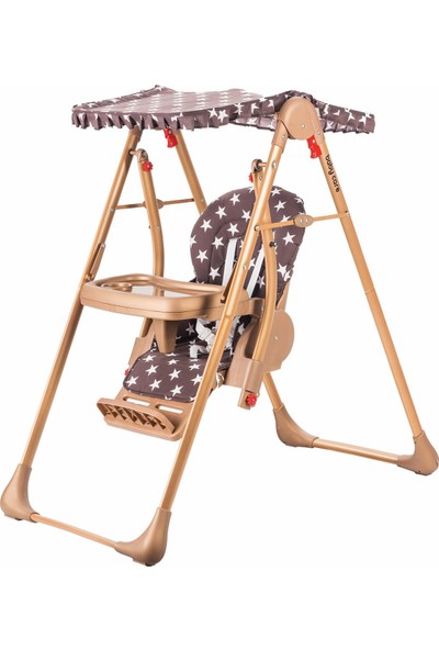 Babycare Festival Ev Tipi Salıncak Hardal
