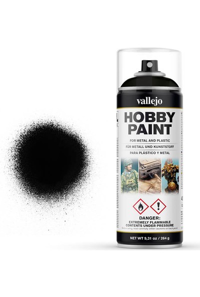 Vallejo Hobby Paint Black Sprey Boya