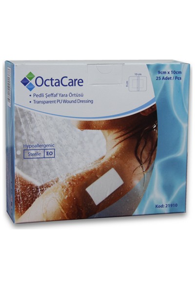 Usmed Octacare Şeffaf Su Geçirmez Yara Örtüsü - 9CMX10CM - 25 Li Kutu