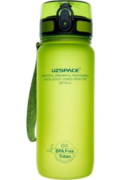 Uzspace Kilitli Kapak 650 ml Kırılmaz Yeşil Tritan Matara Uzspace Kilitli Kapak 650 ml Kırılmaz Yeşil Tritan Matara