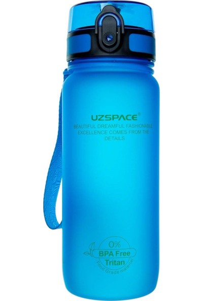 Uzspace Kilitli Kapak 650 ml Kırılmaz Mavi Tritan Matara Uzspace Kilitli Kapak 650 ml Kırılmaz Mavi Tritan Matara