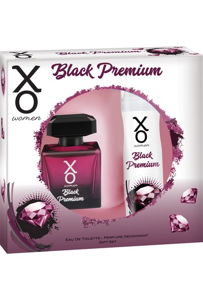 XO Black Premium Kadın Parfüm Seti 100 ml EDT + 125 ml Deodorant XO Black Premium Kadın Parfüm Seti 100 ml EDT + 125 ml Deodorant