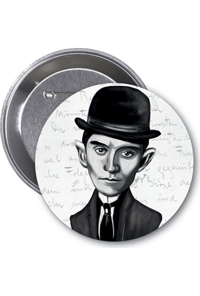 Franz Kafka (Karikatür) - Rozet Franz Kafka (Karikatür) - Rozet