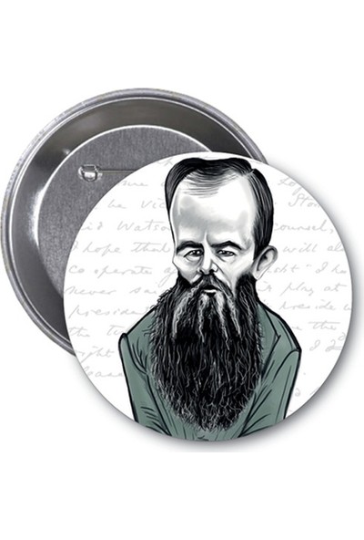 Fyodor Dostoyevski (Karikatür) - Rozet Fyodor Dostoyevski (Karikatür) - Rozet