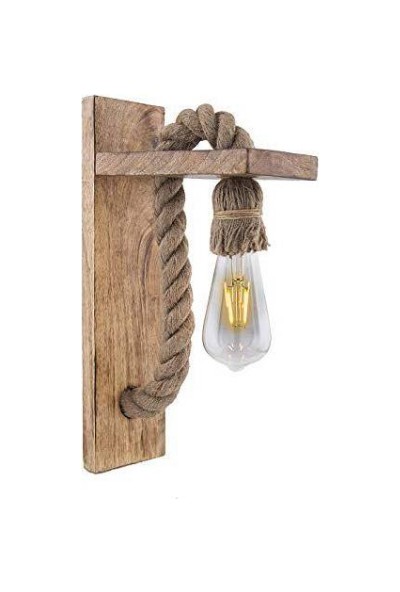 Ahşap Sepeti Retro Ahşap Duvar Aplik Rustik Edison Tavan Aydınlatma Ahşap Sepeti Retro Ahşap Duvar Aplik Rustik Edison Tavan Aydınlatma