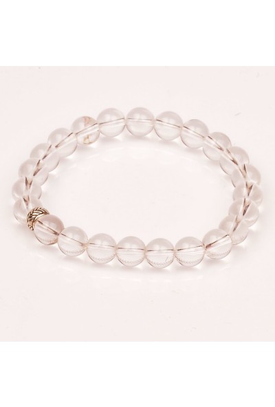 Taş Sandığı Kristal Kuvars Taşı Bileklik ( 8 Mm )