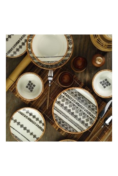 Kütahya Porselen Nano Ceram 24 Parça Yemek Takımı DG160