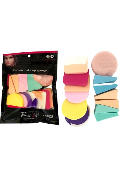 Rose 15 Adet Çoklu Makyaj Süngeri Seti (15'li Aplikatör) Rose 15 Adet Çoklu Makyaj Süngeri Seti (15'li Aplikatör)