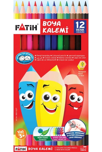 Fatih 12 Renk Uzun Kuruboya 12 Li Fatih 12 Renk Uzun Kuruboya 12 Li