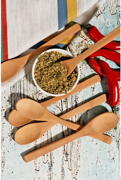 Kitchen World Bambu 6'lı Baharat Kaşık Seti