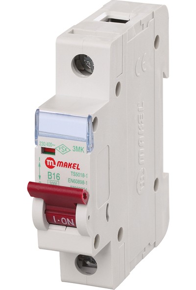 Makel 1 x 16A B Tipi 3Ka Otomatik Sigorta Makel 1 x 16A B Tipi 3Ka Otomatik Sigorta