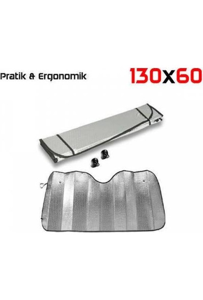Pmx Oto Araç Güneşlik 130X60 Ön Cam Güneşliği Metalize