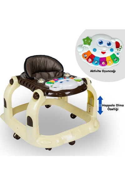 Es Aras Aktivite Masalı Yürüteç - Kahverengi