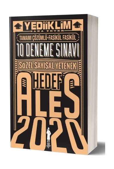Yediiklim Yayınları 2020 ALES Sayısal Sözel Yetenek Çözümlü 10 Deneme Sınavı Yediiklim Yayınları 2020 ALES Sayısal Sözel Yetenek Çözümlü 10 Deneme Sınavı