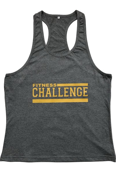 Top Glory Fitness Gym Tank Top Atlet Sporcu Atleti Gri 5005