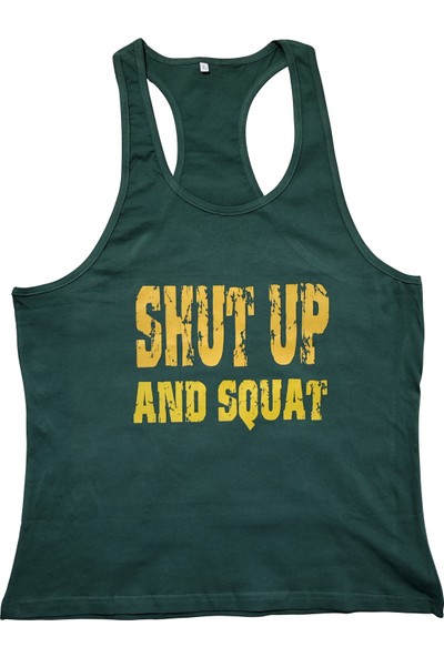 Top Glory Fitness Gym Tank Top Atlet Sporcu Atleti Yeşil 5007