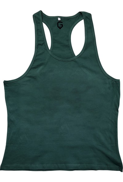 Top Glory Fitness Gym Tank Top Atlet Sporcu Atleti Yeşil 5029