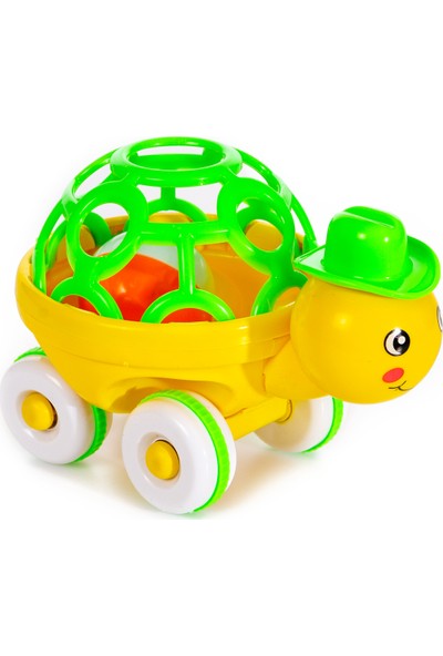 Can-Em Oyuncak Displayde Sevimli Kaplumbağa Çıngırak Sarı - Yeşil