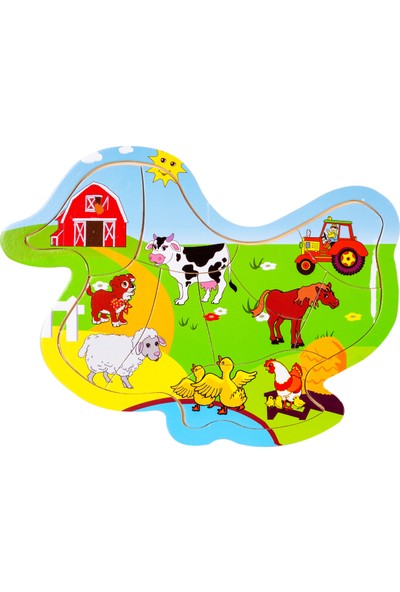 Can-Em Oyuncak Ahşap Puzzle Ördek Figür