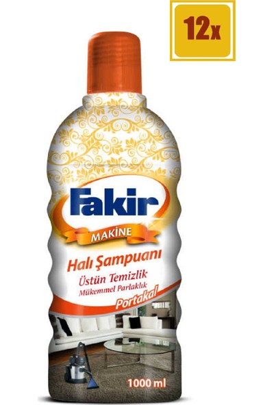 Fakir Halı Şampuanı Matik Portakal 1000 ml 12'li Set Fakir Halı Şampuanı Matik Portakal 1000 ml 12'li Set