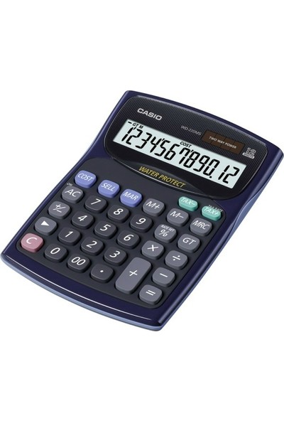 Casio WD-220MS-BU 12 Haneli Su ve Toza Dayanıklı Hesap Makinesi