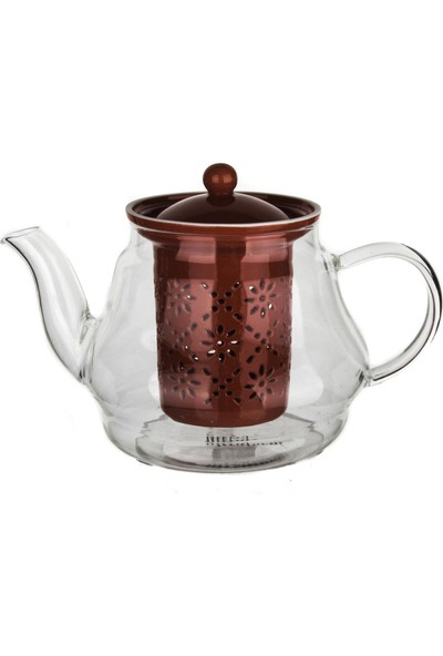 Ultraform Porselen Süzgeçli Demlik Kırmızı