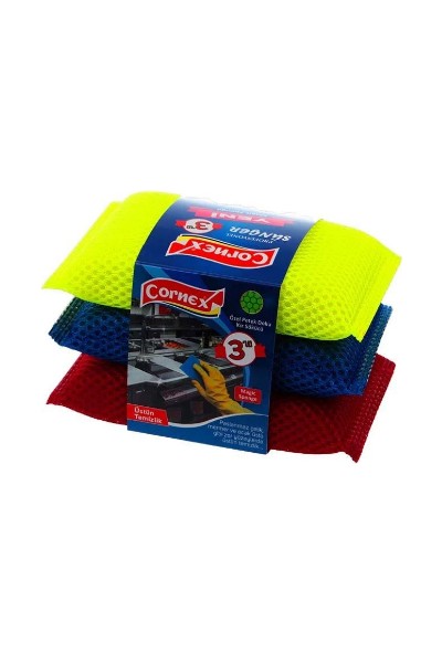 Cornex Yeni Nesil Bulaşık Süngeri 3'lü CRX-111