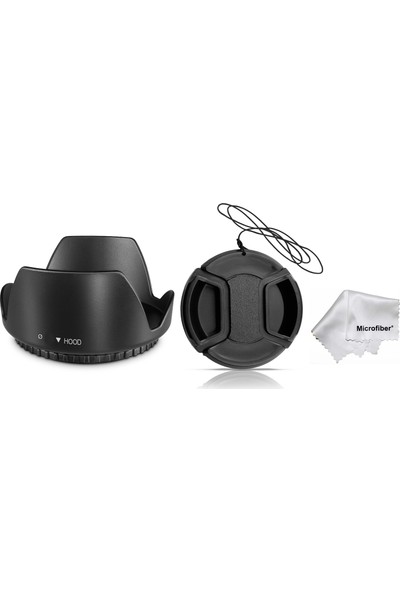 Tianya 58MM Lensler Için Yaprak Parasoley Flower Hood + Lens Kapağı Kapak Tianya 58MM Lensler Için Yaprak Parasoley Flower Hood + Lens Kapağı Kapak