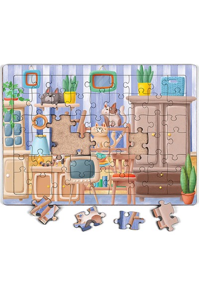 King Of Puzzle Sevimli Patiler Ahşap Puzzle 54 Parça (Lıv-23) King Of Puzzle Sevimli Patiler Ahşap Puzzle 54 Parça (Lıv-23)