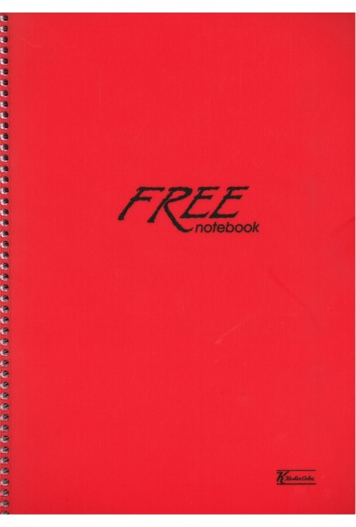 Keskin A4 Defter 100 Yp. Çizgili Spr. Pp. Kpk. Free Notebook Kırmızı