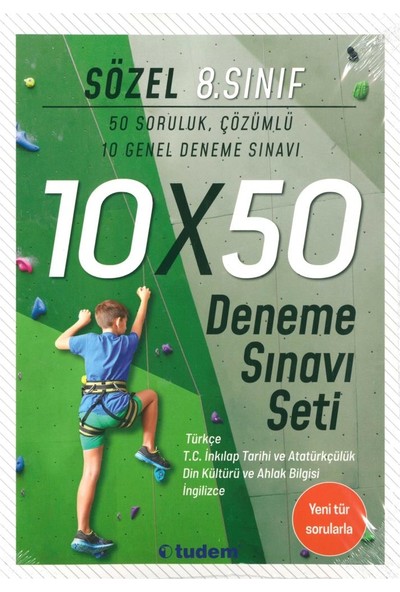 Tudem 8.Sınıf Sözel 10X50 Deneme Sınavı Seti 2019 Tudem 8.Sınıf Sözel 10X50 Deneme Sınavı Seti 2019