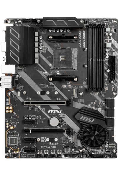 MSI X570-A PRO AM4 DDR4 4400 mhz (Oc) 2 x M.2 USB 3.2 HDMI ATX Anakart MSI X570-A PRO AM4 DDR4 4400 mhz (Oc) 2 x M.2 USB 3.2 HDMI ATX Anakart