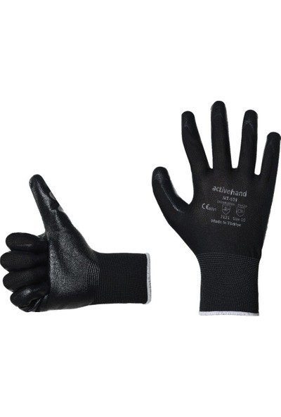 Activehand NT-101 Nitril Kaplı Montaj Eldiveni Siyah 9 Activehand NT-101 Nitril Kaplı Montaj Eldiveni Siyah 9