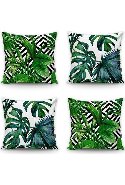 Ysahome 4'lü Kombin Dekoratif Kırlent Yastık Kılıfı