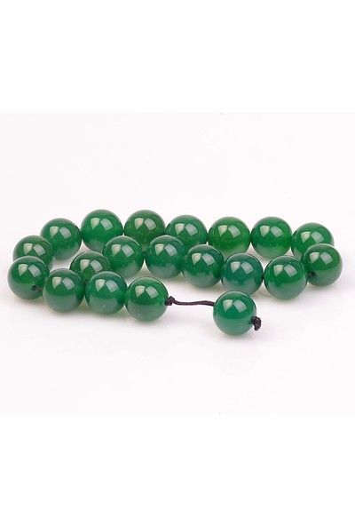 Taş Sandığı Yeşil Akik Taşı Efe Tesbihi ( 14 Mm ) Taş Sandığı Yeşil Akik Taşı Efe Tesbihi ( 14 Mm )