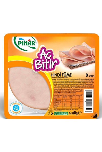 Pınar Füme Aç Bitir Hindi 60grBüyük Dilim Pınar Füme Aç Bitir Hindi 60grBüyük Dilim