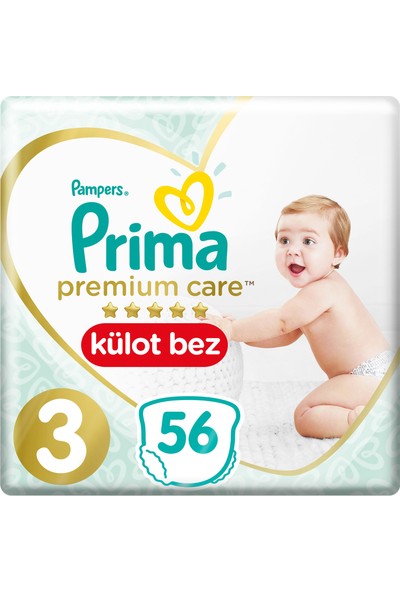 Prima Premium Care Külot Bebek Bezi 3 Beden 56 Adet Midi İkiz Paket Prima Premium Care Külot Bebek Bezi 3 Beden 56 Adet Midi İkiz Paket