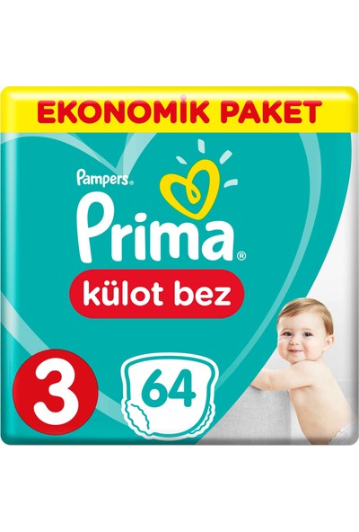 Prima Külot Bebek Bezi 3 Beden 64 Adet Midi Ekonomik Paket Prima Külot Bebek Bezi 3 Beden 64 Adet Midi Ekonomik Paket