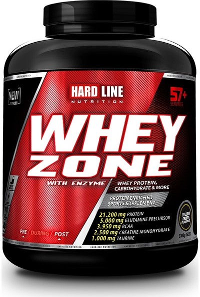 Hardline Whey Zone Protein Tozu Sarı Meyveli 2300 gr Hardline Whey Zone Protein Tozu Sarı Meyveli 2300 gr