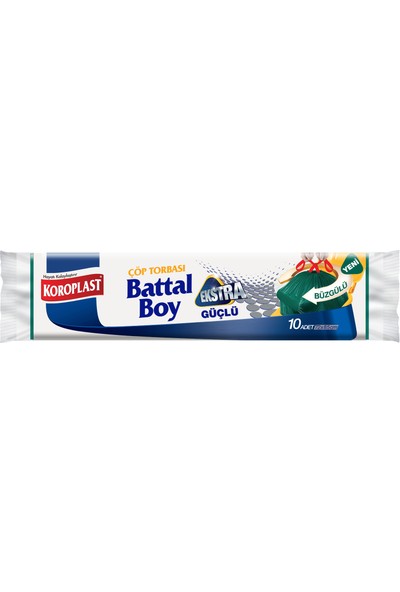 Koroplast Battal Boy Büzgülü Çöp Torbası 10'lu 72x85 cm