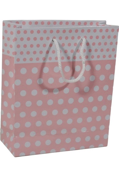 PartiPan Puantiyeli Karton Çanta Pembe Renk 12x17 cm 25'li PartiPan Puantiyeli Karton Çanta Pembe Renk 12x17 cm 25'li